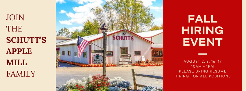 Fall Hiring Event - Schutt's Apple Mill